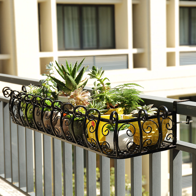 European-style iron railing flower rack balcony guardrail hanging ...