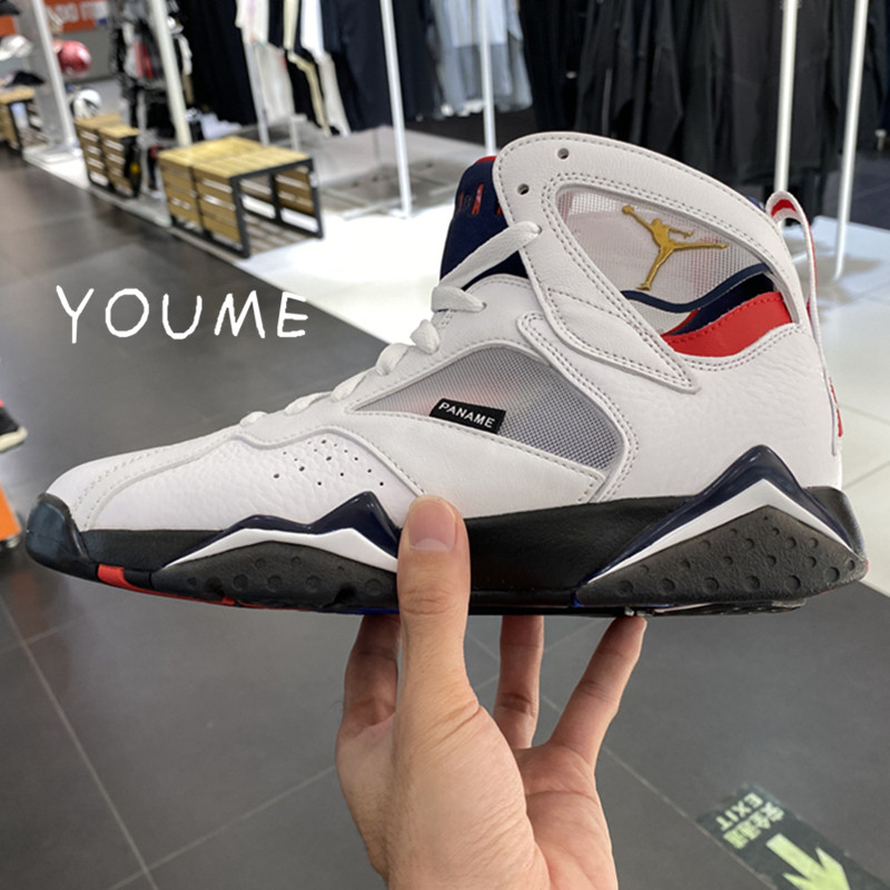 Air Jordan 7 PSG AJ7黑白大巴黎高帮男子休闲篮球鞋CZ0789-105_虎窝淘