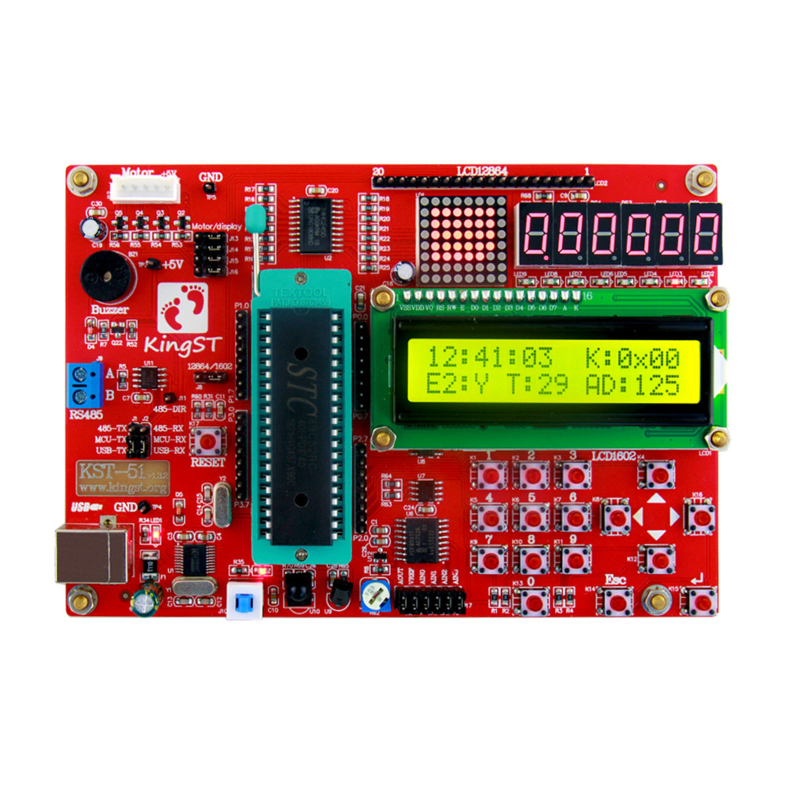 手把手教你学单片机（金沙滩官方店) KST-51单片机开发板学习板_虎窝淘