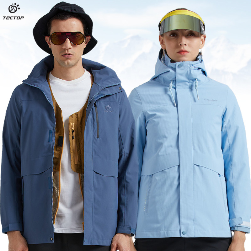 TECTOP探拓户外秋冬单层冲锋衣男女士款防风透气徒步登山大码外套_虎窝淘