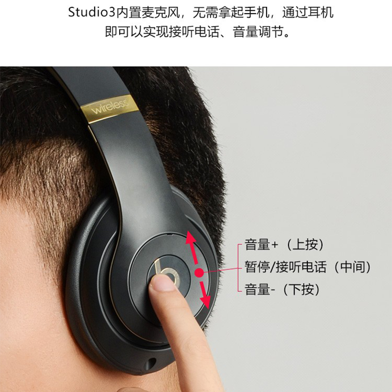 Beats Studio 3 Wireless无线蓝牙录音师耳机十周年限量版魔音B_虎窝淘