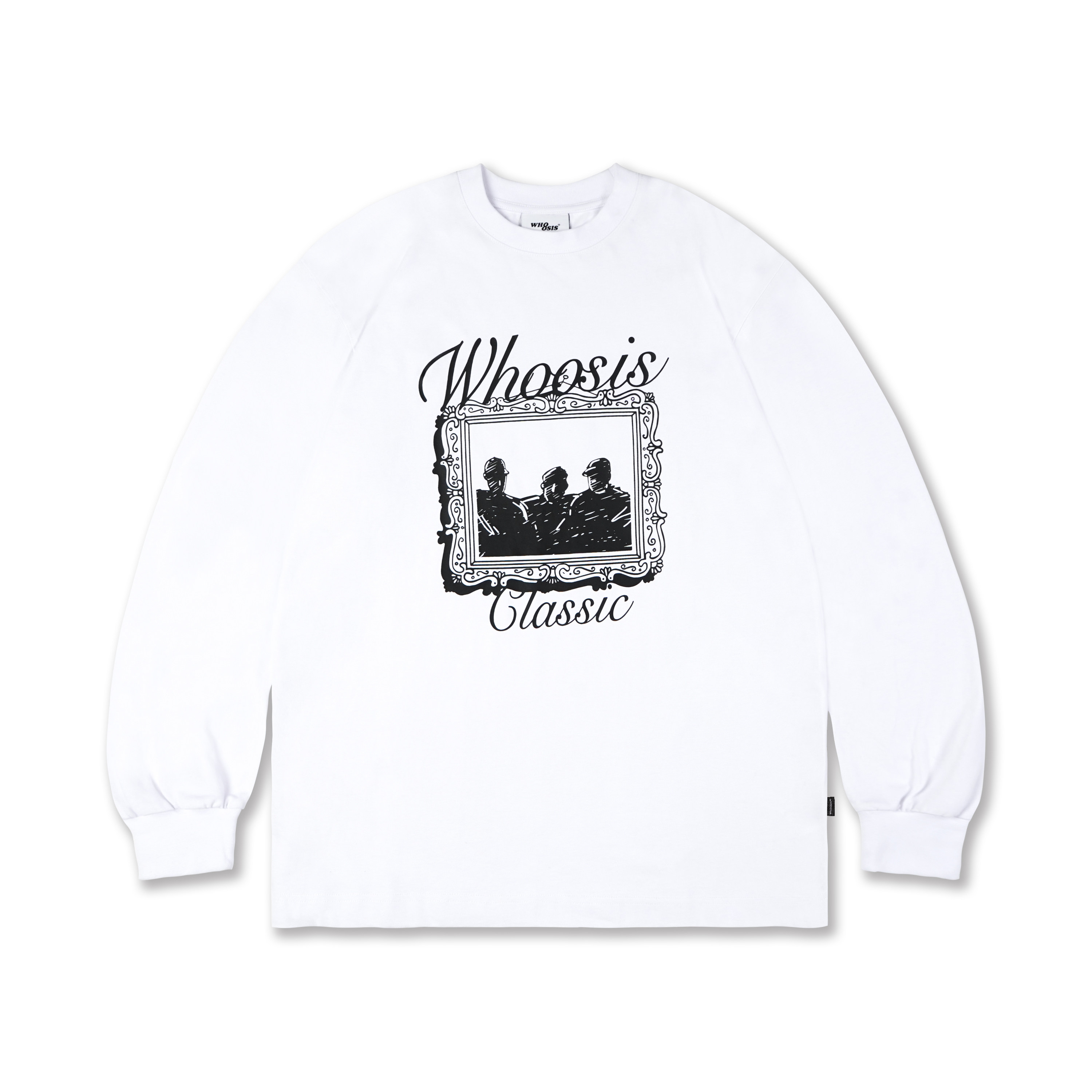 WHOOSIS（不知其名）画框长袖t恤男情侣秋新款休闲打底衫国潮街头_虎窝淘