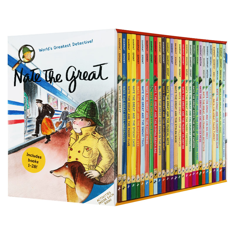 了不起的小侦探内特28册套装英文原版 Nate the Great大侦探内特汪培珽书单推荐儿童小说读物全彩桥梁章节书国外获奖经典_虎窝淘