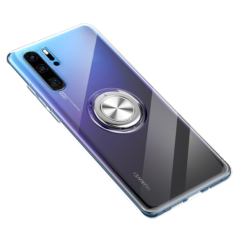 适用简约华为P30 pro手机壳透明Nova4e保护套带支架指环P20liite_虎窝淘