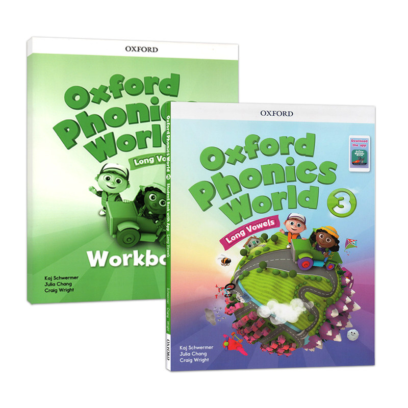 【进口直营】新版Oxford Phonics World3级别原版书练习册含APP OPW新版牛津少儿英语自然拼读寒暑假课程发音规则入门教材顺 ...