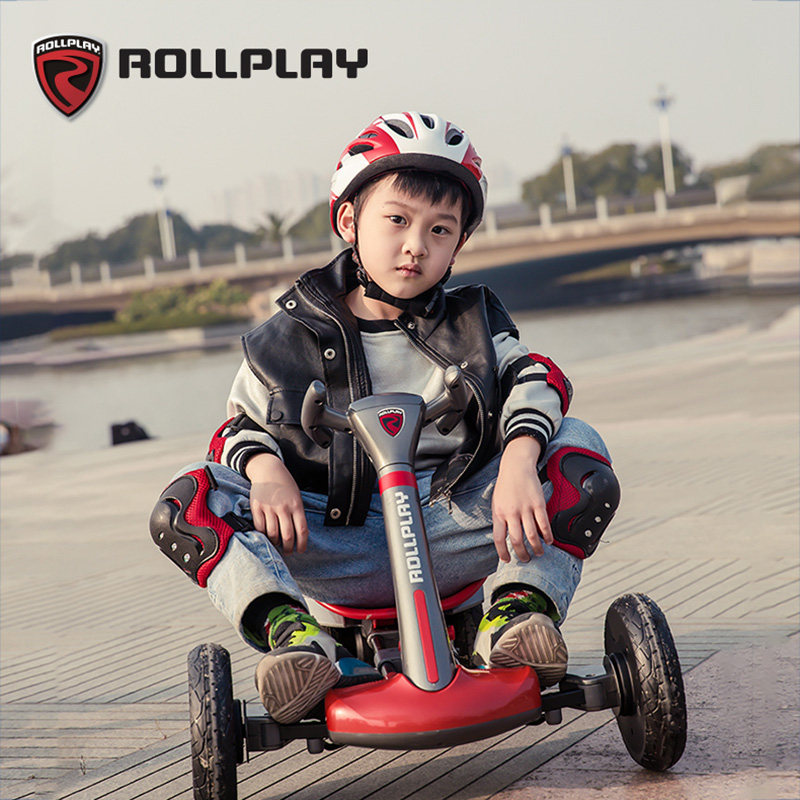 ROLLPLAY如雷儿童卡丁车折叠电动四轮车可坐人2-5岁男女小孩玩具_虎窝淘