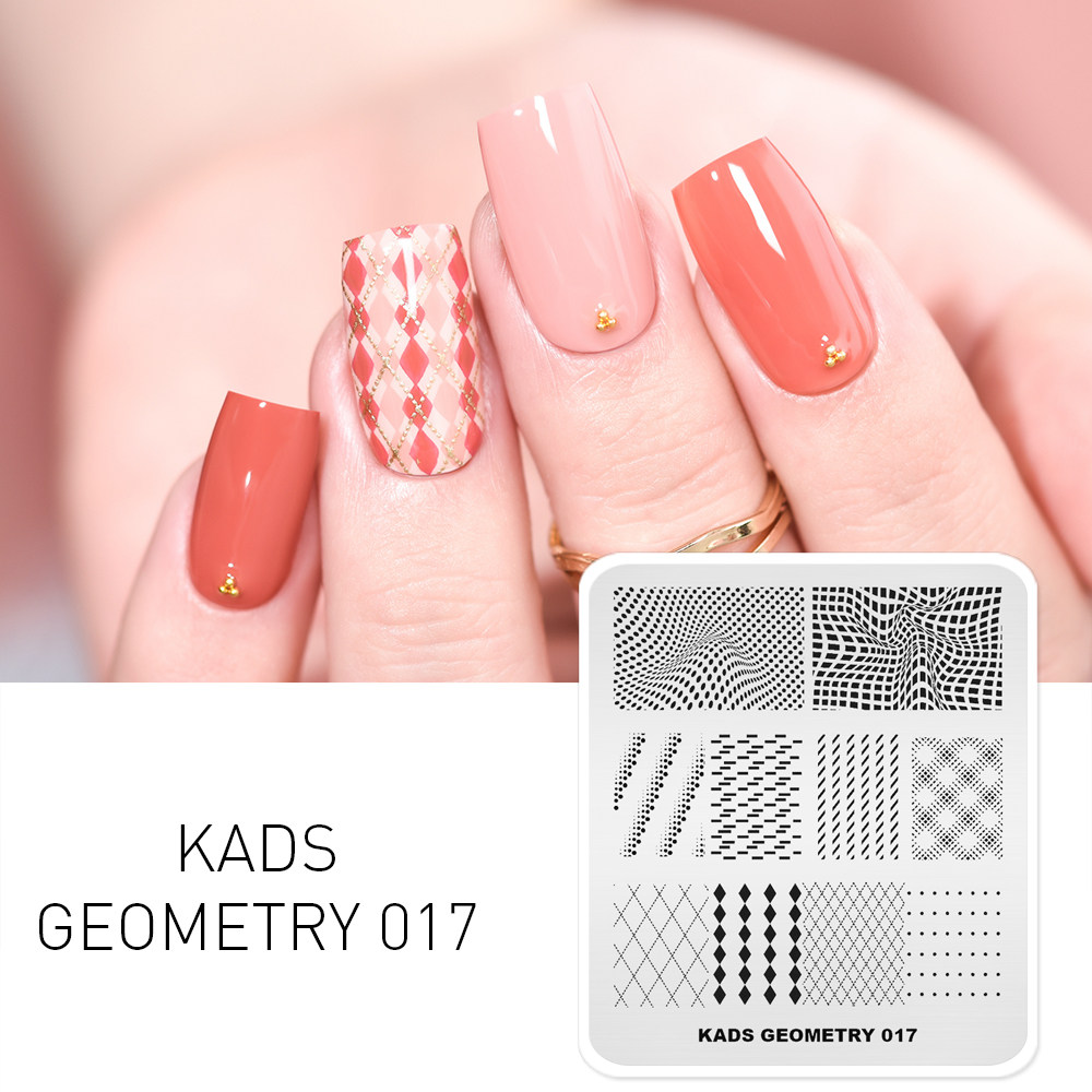 KADS GEOMETRY 01-23美甲三维视觉几何叠印设计点圆线条弯曲变换_虎窝淘