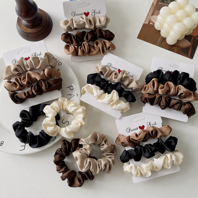 Korean high-end retro large intestine hair tie, feminine style, ball ...