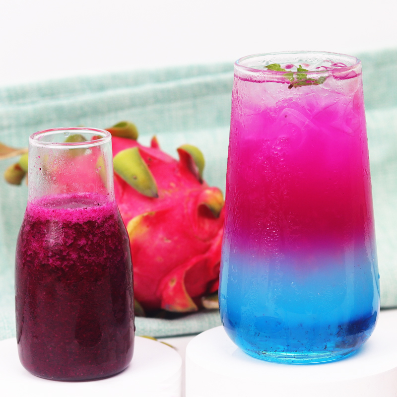冷冻火龙果汁红心火龙果原浆鲜榨非浓缩还原果肉果酱奶茶店专用_虎窝淘