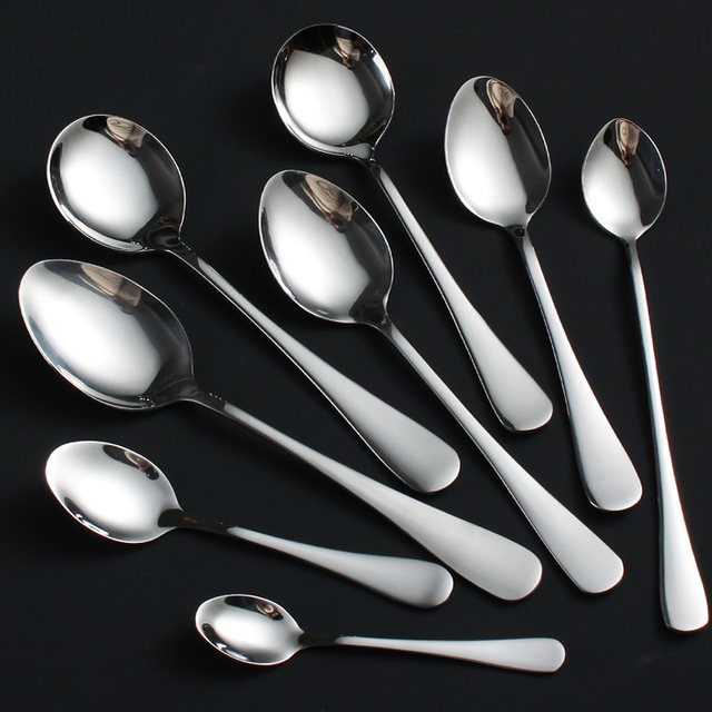 Exquisite stainless steel spoon long handle home dining spoon adult ...