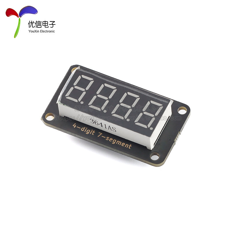 4-digit 7-segment 0.36寸4位LED数码管模块TM1650驱动 PH2.0接口_虎窝淘
