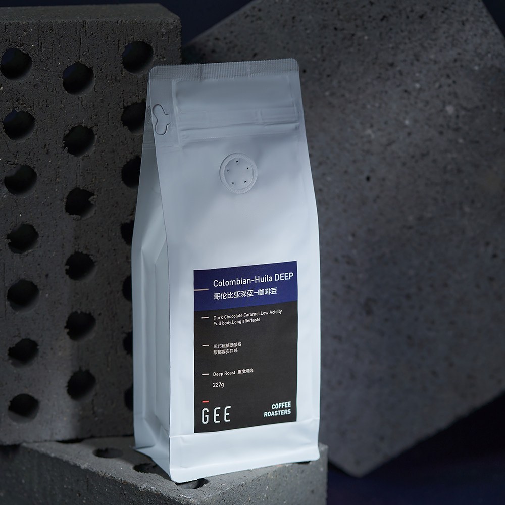 GeeCoffee哥伦比亚深蓝深度烘焙咖啡豆醇厚低酸单品手冲美式227g_虎窝淘