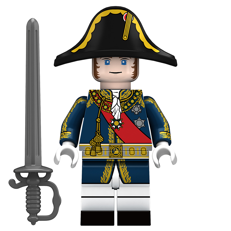 兼容乐高拿破仑战争将军元帅公爵第三方拼装积木人仔玩具N045-048_虎窝淘