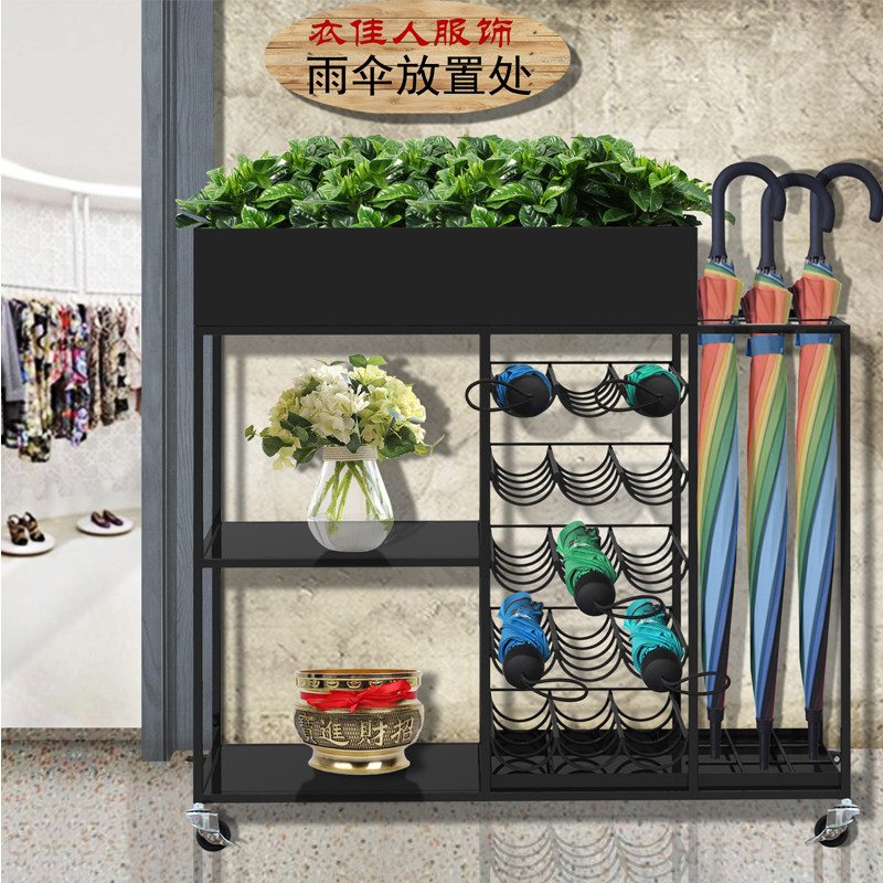 多功能落地式雨伞架酒店大堂折叠铁艺创意简约伞架雨伞收纳架子_虎窝淘