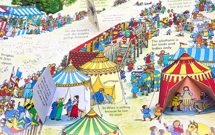 【自营】英文原版 Usborne See Inside Castles 看里面系列之城堡揭秘 纸板翻翻书 尤斯伯恩 儿童科普认知绘本_虎窝淘