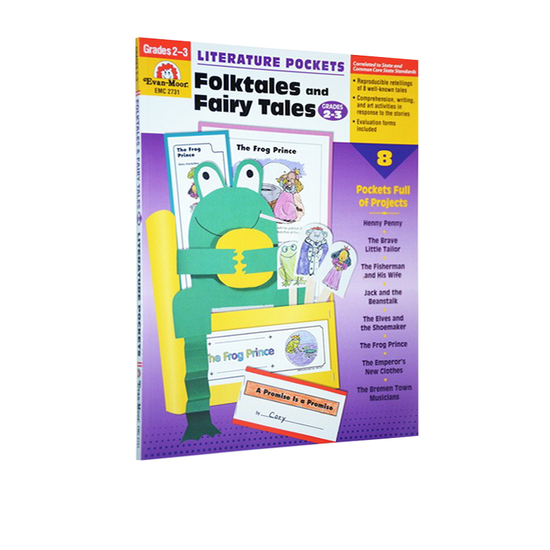 孤品清仓英文原版 Literature Pockets Folktales& Fairy Tales 2-3民间和童话故事 Evan Moor ...