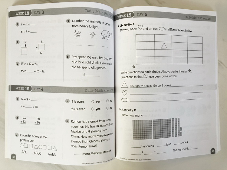 二年级数学英文原版 Evan-Moor Daily Common Core Math Practice Grade 2每日练习系列数学二年级 ...