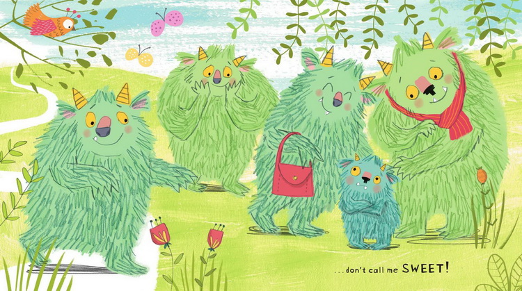 预售英文原版 Don't Call Me Sweet不要叫我小可爱儿童习惯性格养成情绪控制幽默绘本图画书萌萌的小怪物 2-5岁_虎窝淘