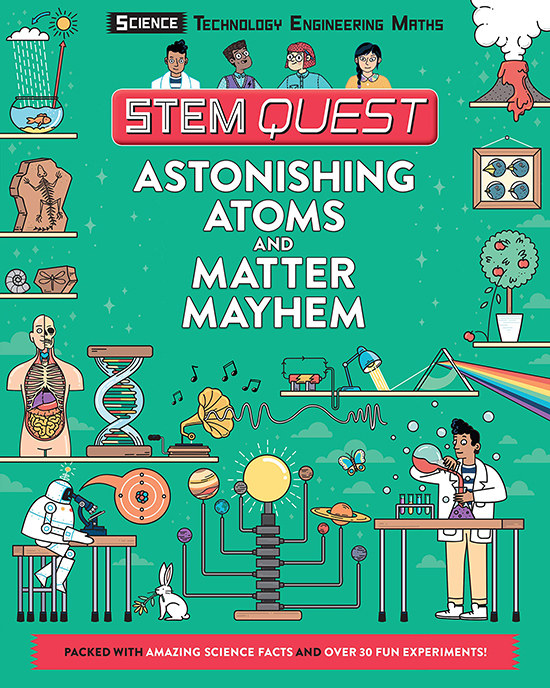 英文原版绘本 STEM Quest Science Astonishing Atoms Matter Mayhem科学探索科学小学科普读物小学生课外知识扩展_虎窝淘