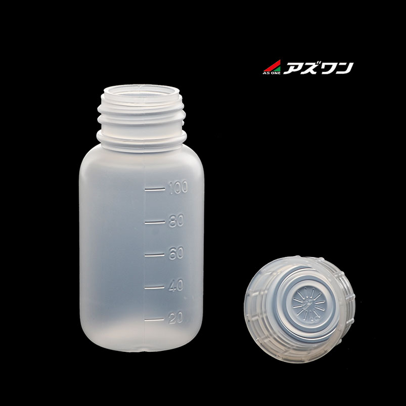 ASONE进口PP塑料大口试剂瓶100ml刻度广口半透明耐高温密封亚速旺_虎窝淘