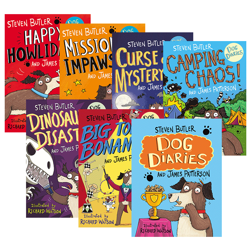 Dog Diaries狗狗日记系列7本爆笑故事英文原版儿童冒险故事桥梁章节书中小学生英语课外读物进口英语书籍_虎窝淘