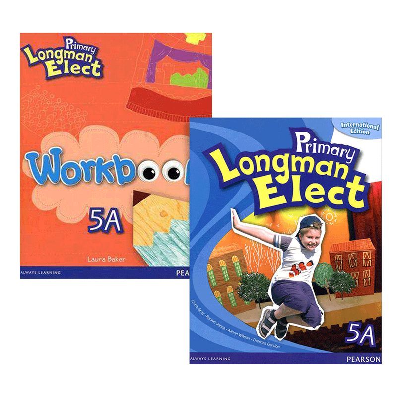 培生香港朗文小学英语教材5A全套学生用书+练习册2本英文原版小学教辅 Pearson Primary Longman Elect 5A英文版 ...
