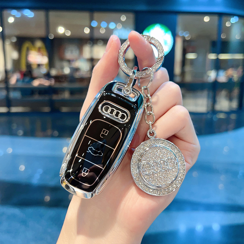 奥迪新a6l钥匙套车a4l/a3/q5l/q7/q8/q3/q2l/a5/a7/a8/tt壳包扣女_虎窝淘