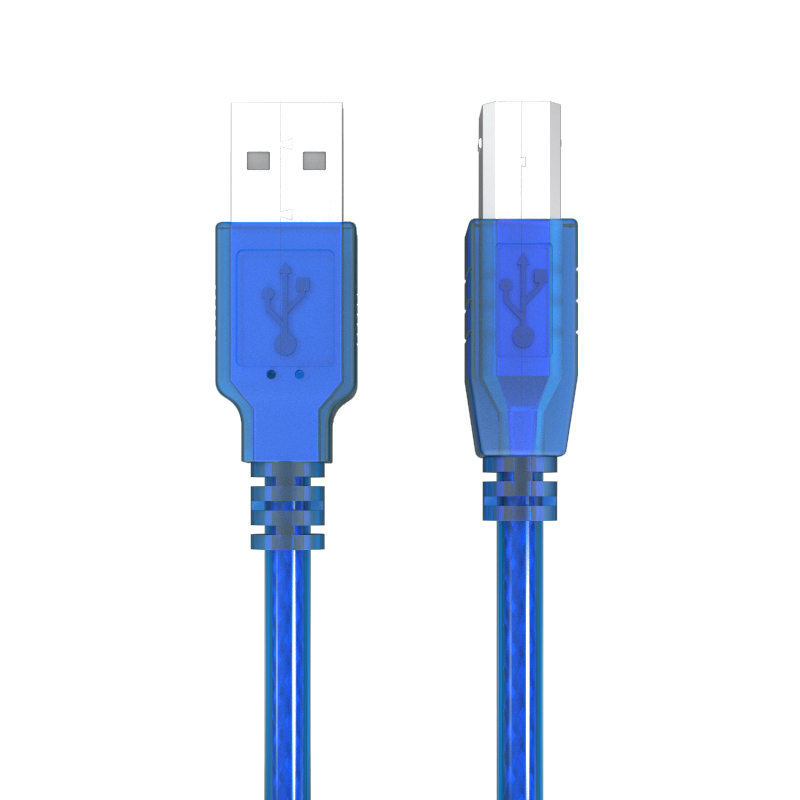 金胜 Usb20打印机数据线a公对b公方口带屏蔽环通用耐用12米金属虎窝淘