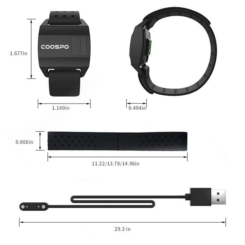 CooSpo码表ANT+心率带臂带胸带式监测器健身户外骑行跑步蓝牙4.0_虎窝淘
