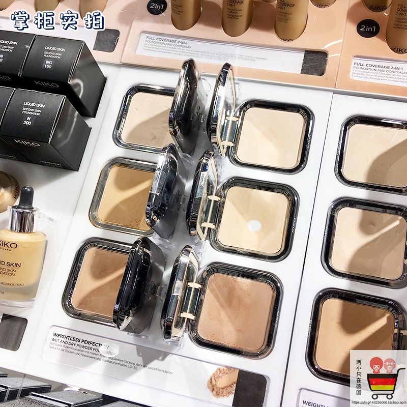 现货KIKO干湿两用哑光定妆防晒粉饼CR20 N40持久控油遮瑕雾面磨皮_虎窝淘