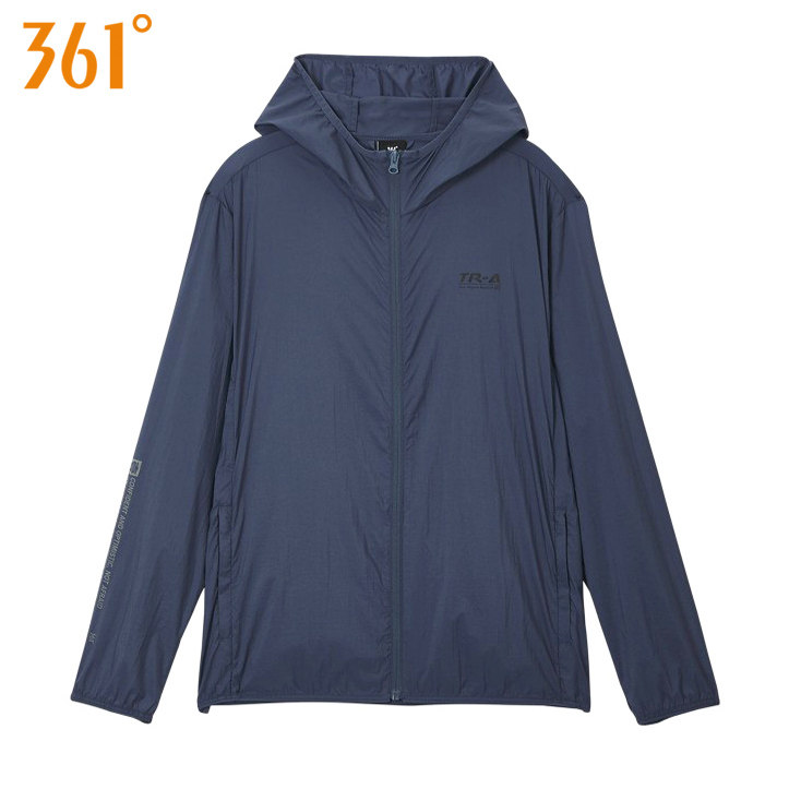 361度男装运动风衣2022夏季新款361防晒服轻薄透气皮肤衣连帽4605_虎窝淘