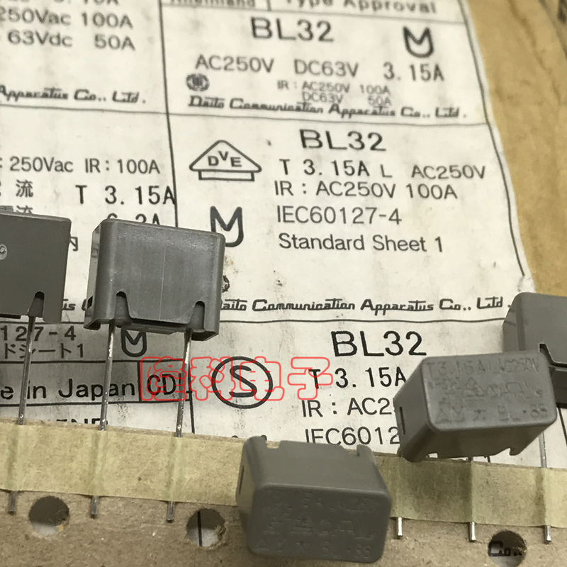 3.15A大BL 250V灰色BL32保险丝F T3.15AL AC250V原装大东进口_虎窝淘