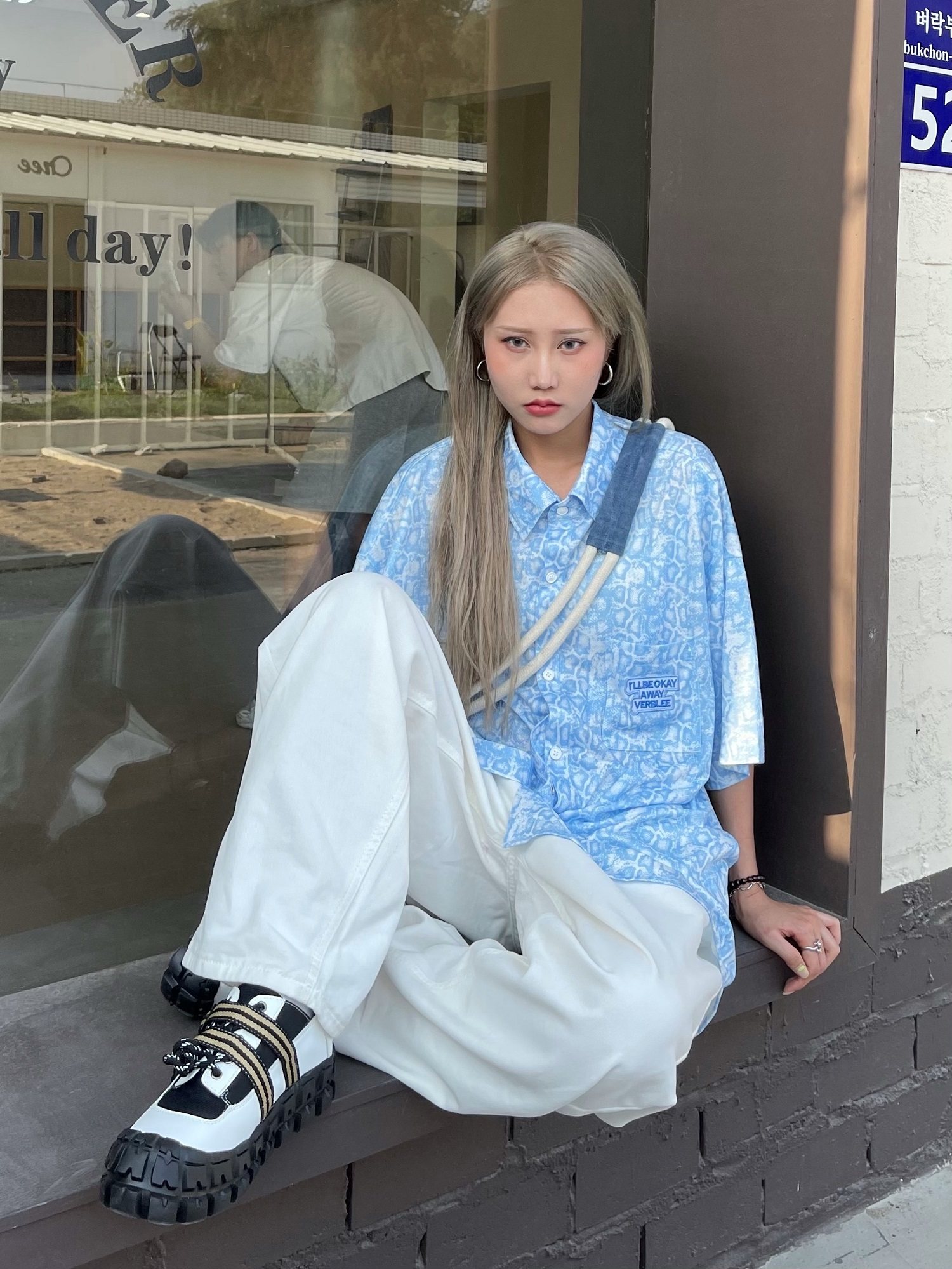 ZHL STUDIO短袖衬衫复古港味2023夏季新款设计感小众宽松原宿上衣_虎窝淘