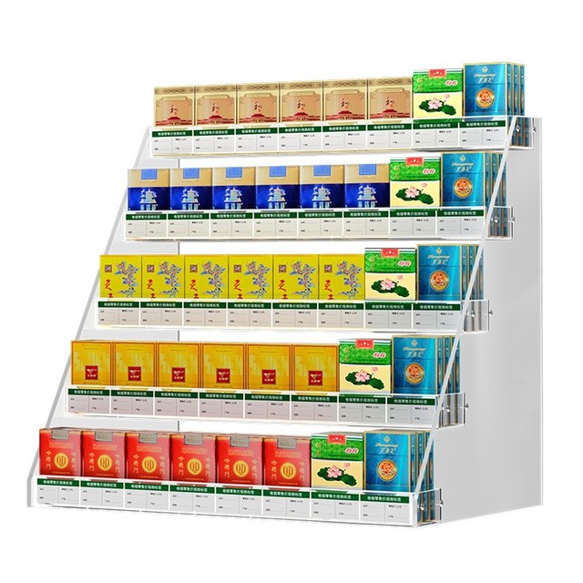 Transparent acrylic cigarette rack supermarket cigarette cabinet ...