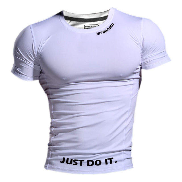 Summer short-sleeved fitness clothes for men, high elasticity, quick ...