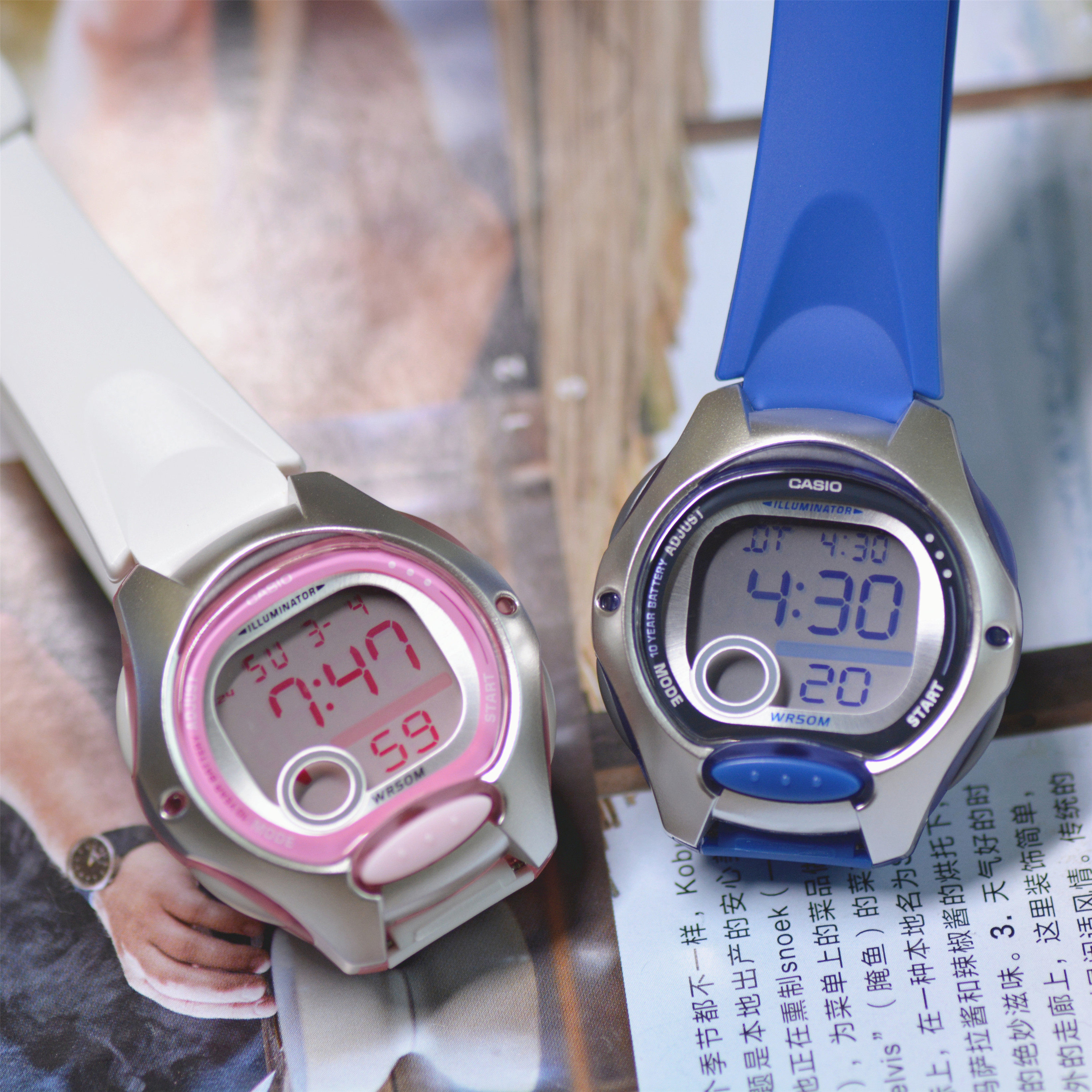 卡西欧小白表,卡西欧手表怎么调时间,卡西欧小银表_大山谷图库