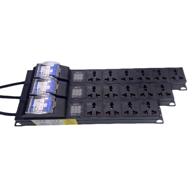 电管佳机柜排插座34568位10A16A电流电压功率显示空开过载PDU电源_虎窝淘