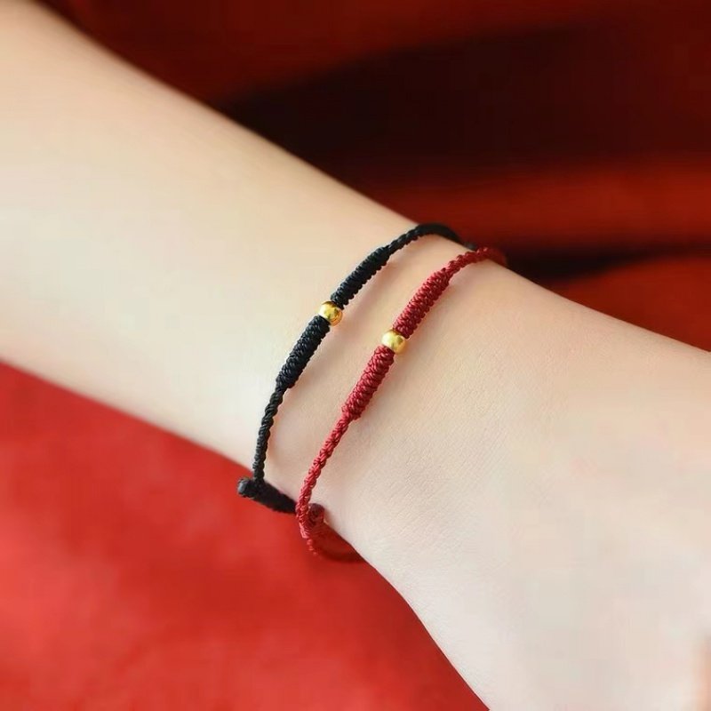 红绳手链女生本命年手绳ins小众设计编织绳情侣礼物_虎窝淘