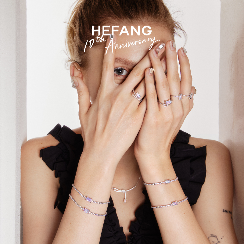 【520礼物】HEFANG何方极光方糖手链叠戴简约搭配手串手绳手环女_虎窝淘