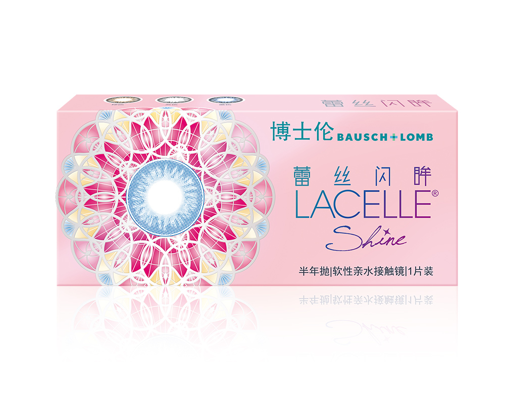 韩国进口]博士伦蕾丝闪眸美瞳女半年抛1片装大小直径混血网红同款_虎窝淘