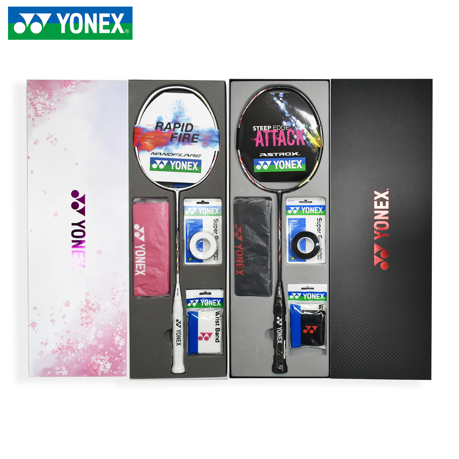 YONEX官方尤尼克斯羽毛球拍正品单拍全碳素超轻yy疾光NF礼盒套装_虎窝淘