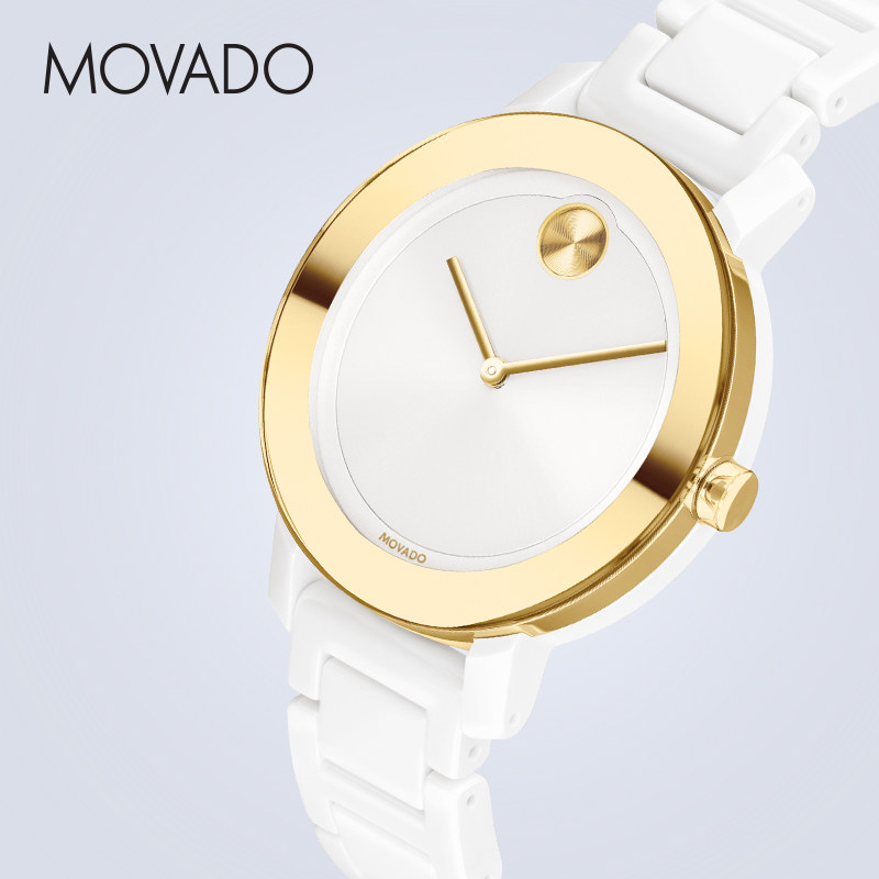 Movado/摩凡陀BOLD系列经典陶瓷表带女表时尚简约瑞士石英手表_虎窝淘