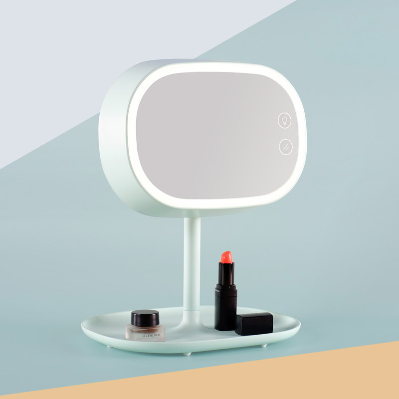 MUID化妆镜台灯台式梳妆补光镜充电桌面美妆镜led发光创意送女友_虎窝淘