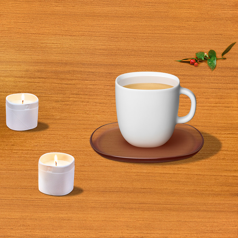 NESPRESSO LUME系列大杯咖啡杯和装饰碟套装陶瓷咖啡杯180ml*2只_虎窝淘