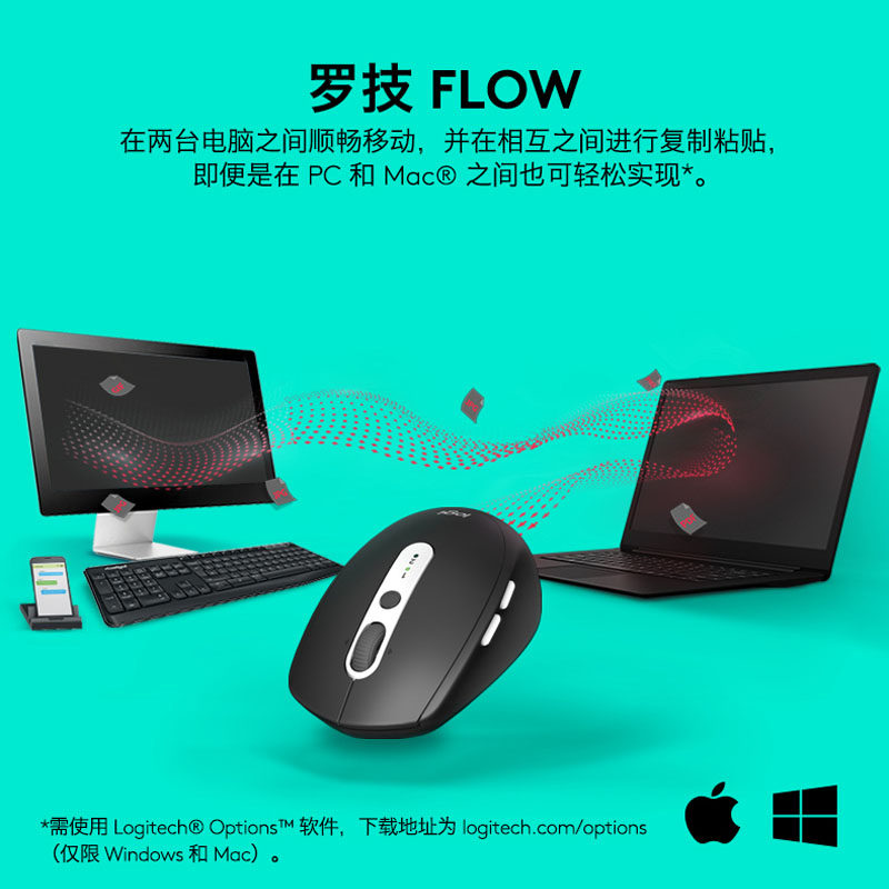 罗技M590无线蓝牙鼠标静音笔记本MAC台式电脑USB通用家用办公M585_虎窝淘