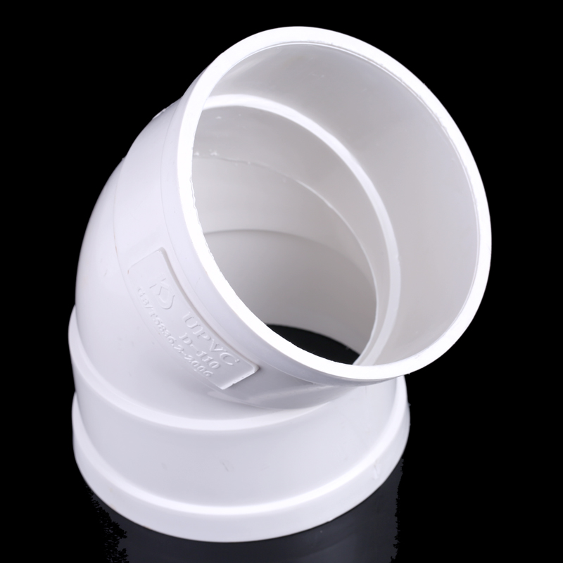 PVC45度弯头 UPVC排水管下水管管件配件50 75 110 160 200 315_虎窝淘