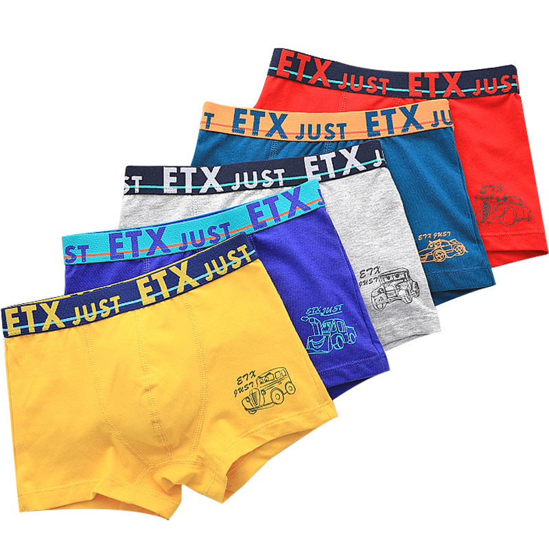 ETXJUST儿童内裤男童平角裤纯棉A类宝宝12中大童15岁青少年四角裤_虎窝淘