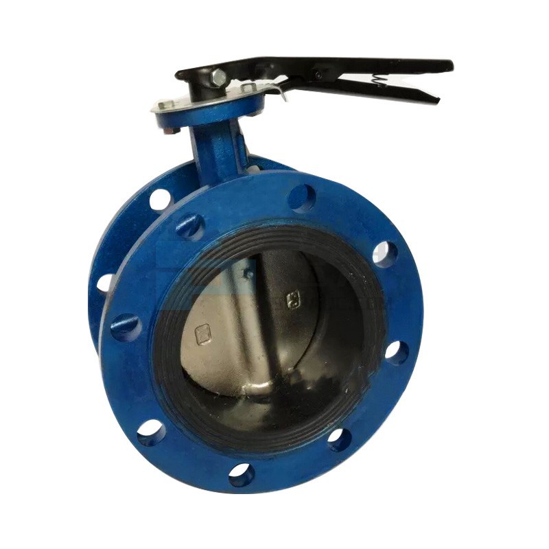 河北远大阀门 D41X-10/16铸铁法兰衬胶软密封手柄蝶阀DN50-DN200_虎窝淘