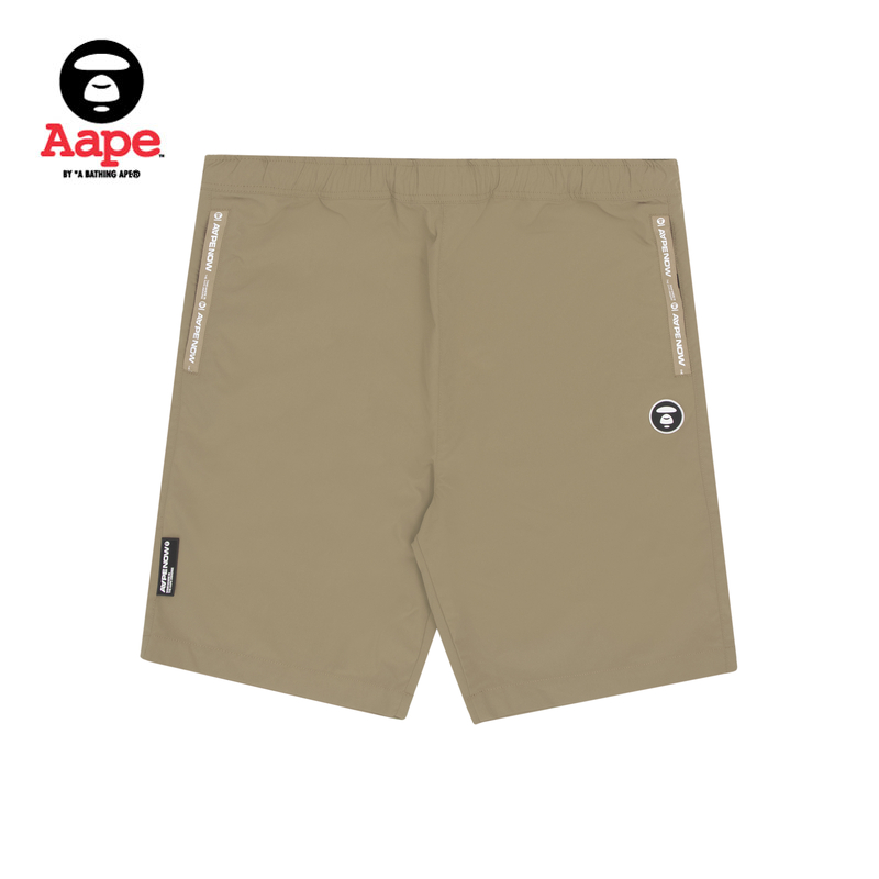 Aape旗舰店男装春夏猿颜徽章纯色简约印花松紧休闲短裤6838XXI_虎窝淘