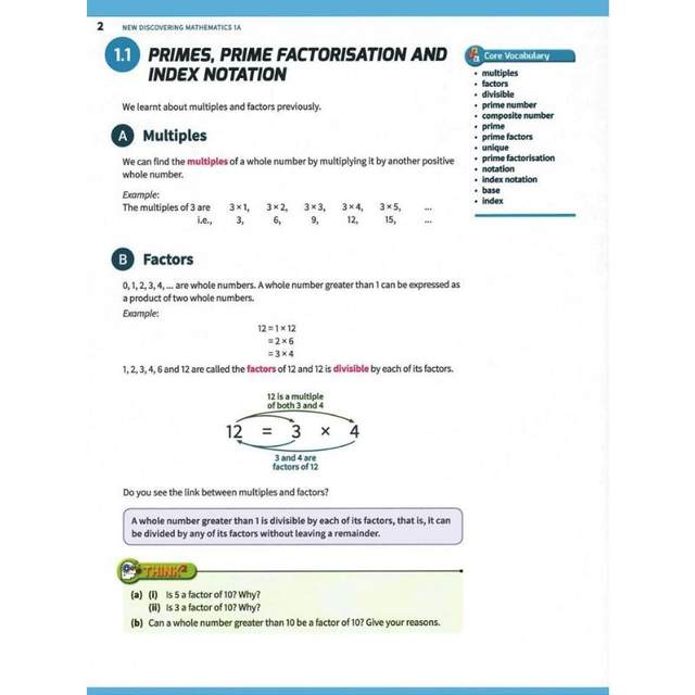Singapore Secondary School First Grade Mathematics Textbook New ...